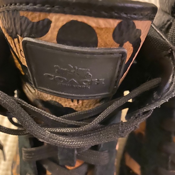 Coach | Shoes | Coach Moonlight Pebble Leather Sneakers Black | Poshmark